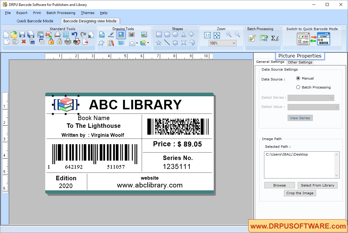 DRPU Barcode Software for Publishers and Library create book magazine ...