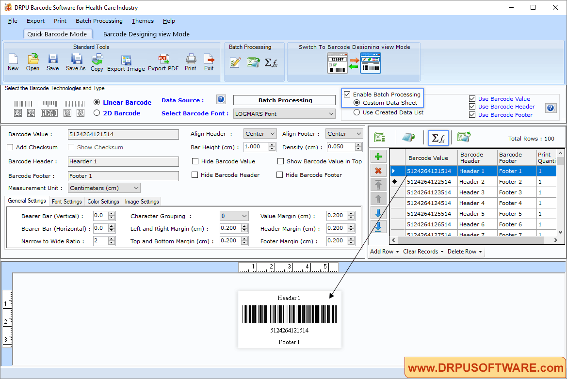 DRPU Barcode Software for Health Care Industry creates tags for ...